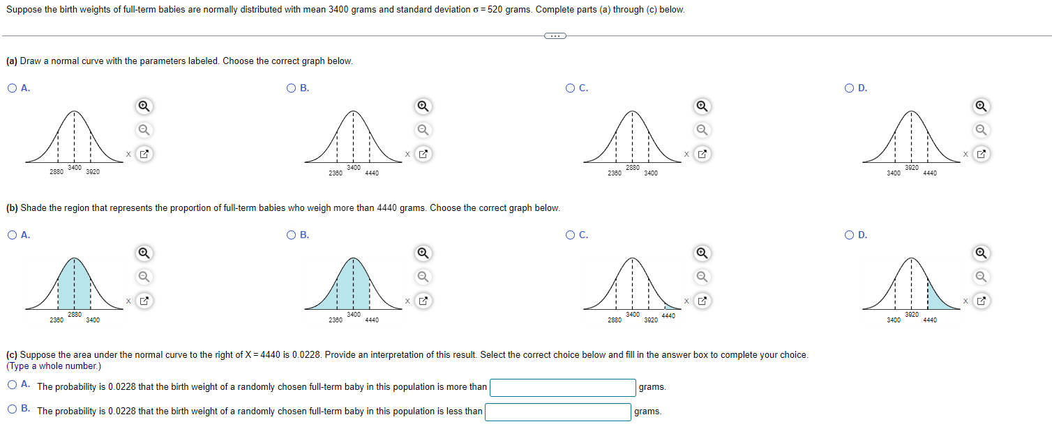 [solved] A Draw A Normal Curve With The Parameters Labe