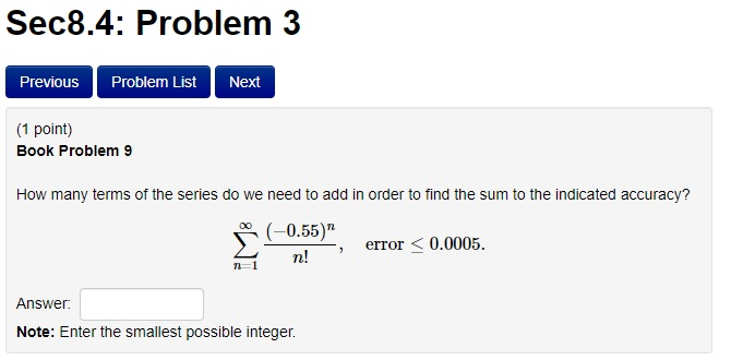 Solved Sec8.4: Problem 3 Previous Problem List Next (1 | Chegg.com