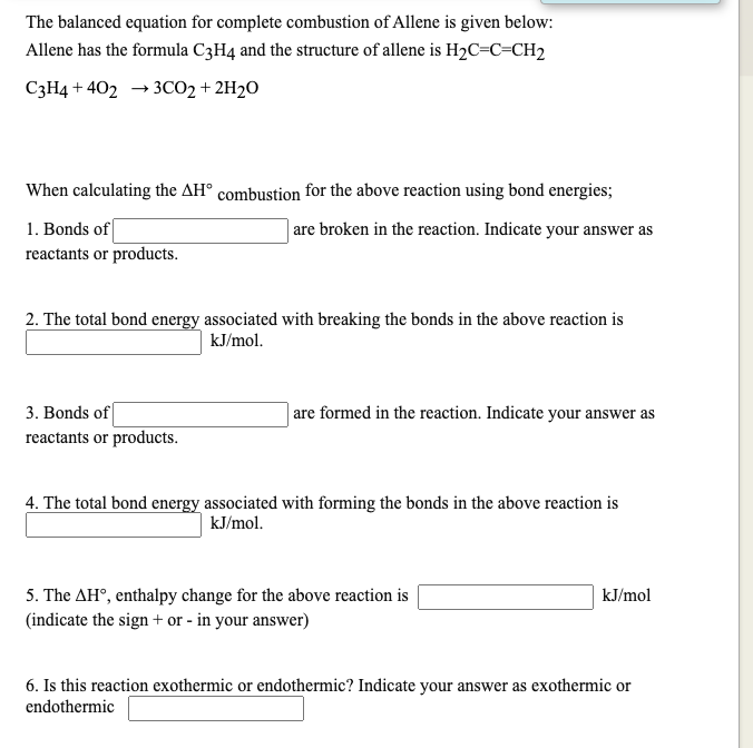 Solved The balanced equation for complete combustion of | Chegg.com