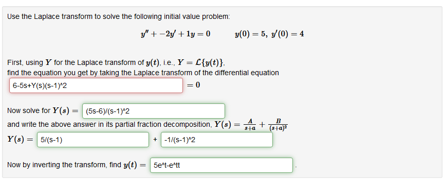 Solved Use the Laplace transform to solve the following | Chegg.com