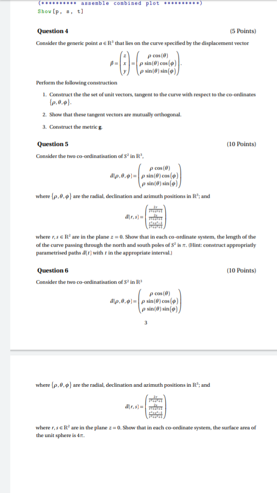 Shou [p,a,t] Question 4 (5 Points) Consider the | Chegg.com