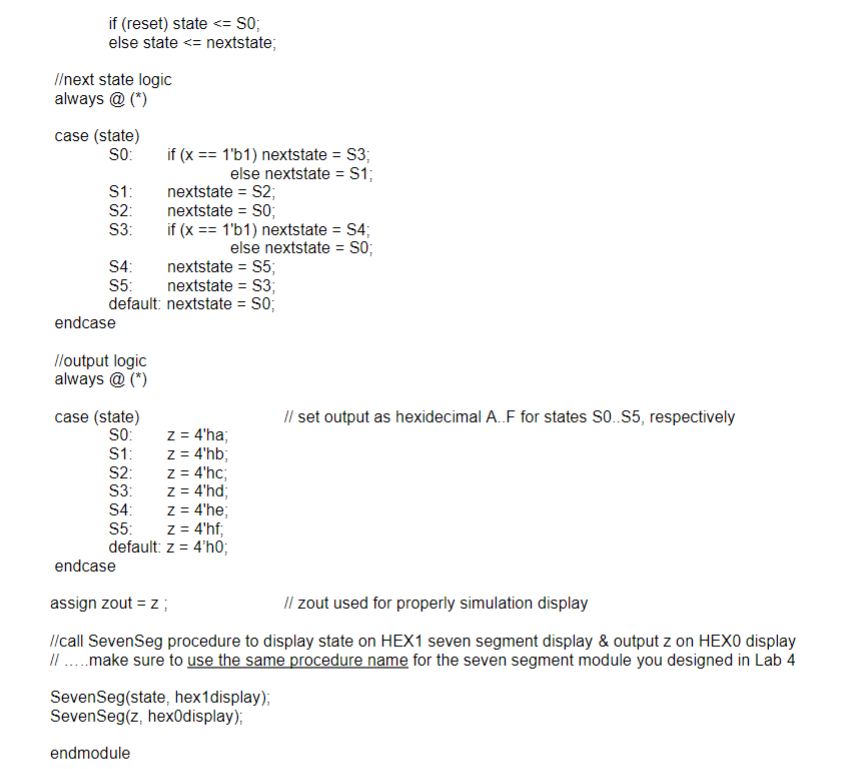 Solved Part 0 - Controller State Machine This state machine | Chegg.com