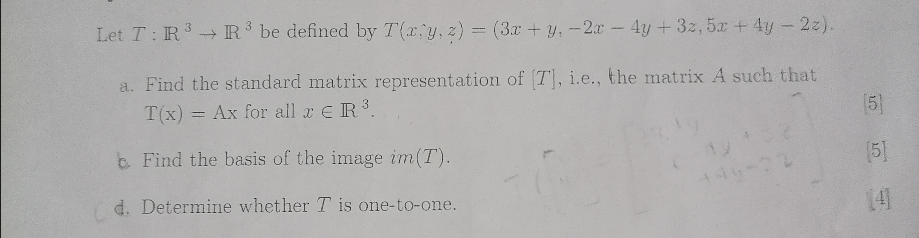 Solved Let T:R3→R3 be defined by | Chegg.com