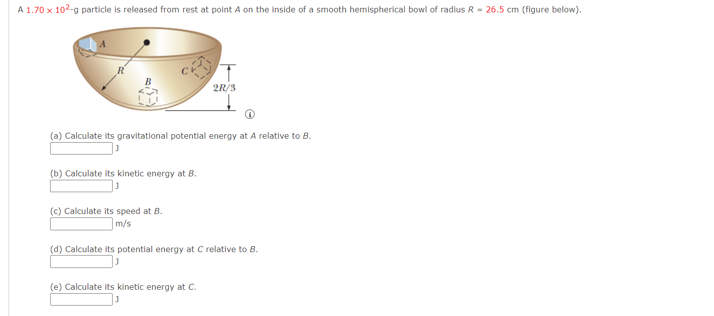 Solved A 1.70×102−g particle is released from rest at point | Chegg.com