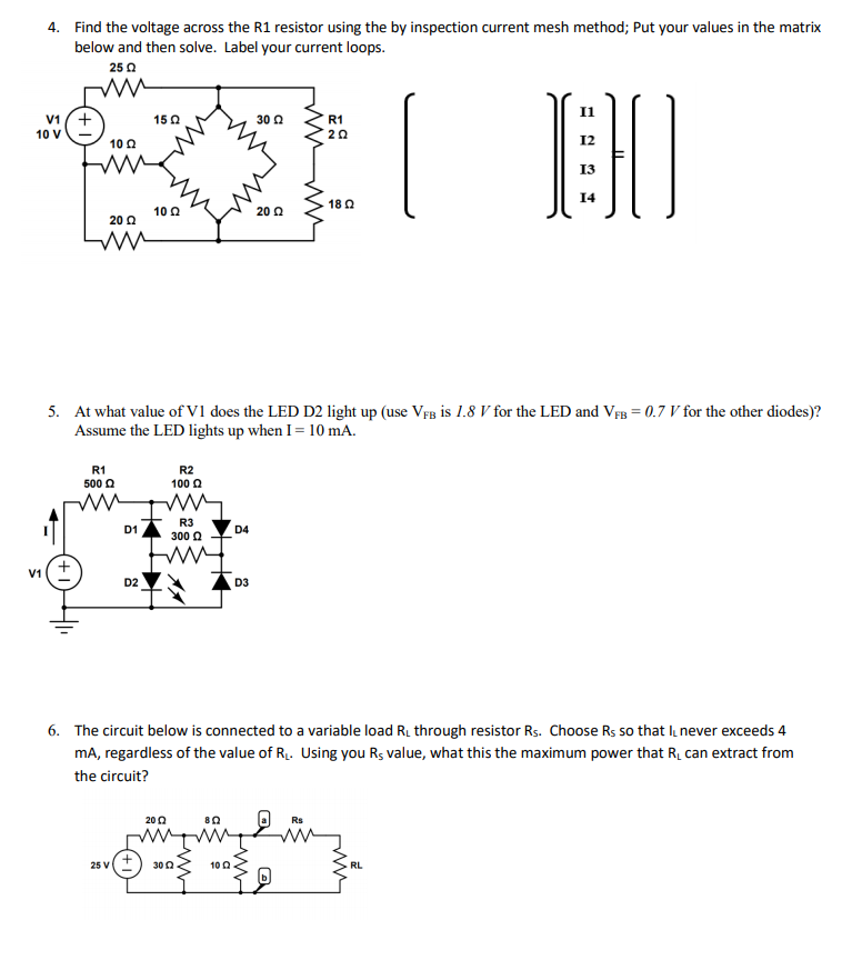 Solved 4 Find The Voltage Across The R1 Resistor Using The