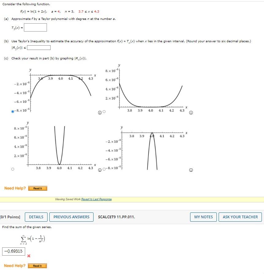 Solved Consider The Following Function F X Ln 1 2x 3