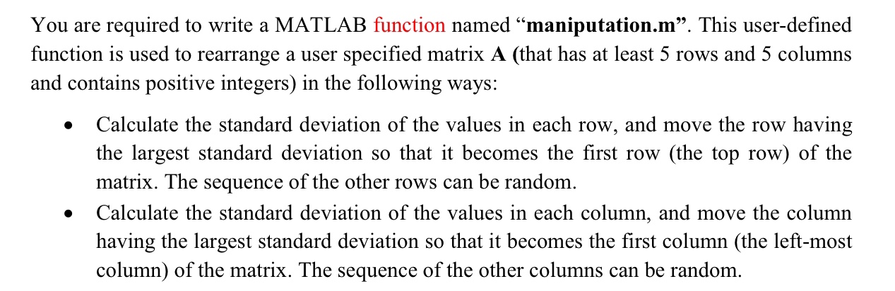 Solved You Are Required To Write A Matlab Function Named 3093