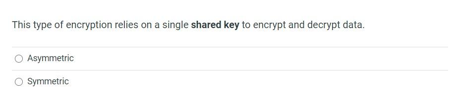 Solved Symmetric cryptography uses key signing to validate | Chegg.com