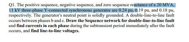 Solved Q1. The positive sequence, negative sequence, and | Chegg.com