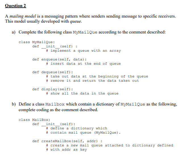 Solved Data Structure Python Programming Pls Help Try