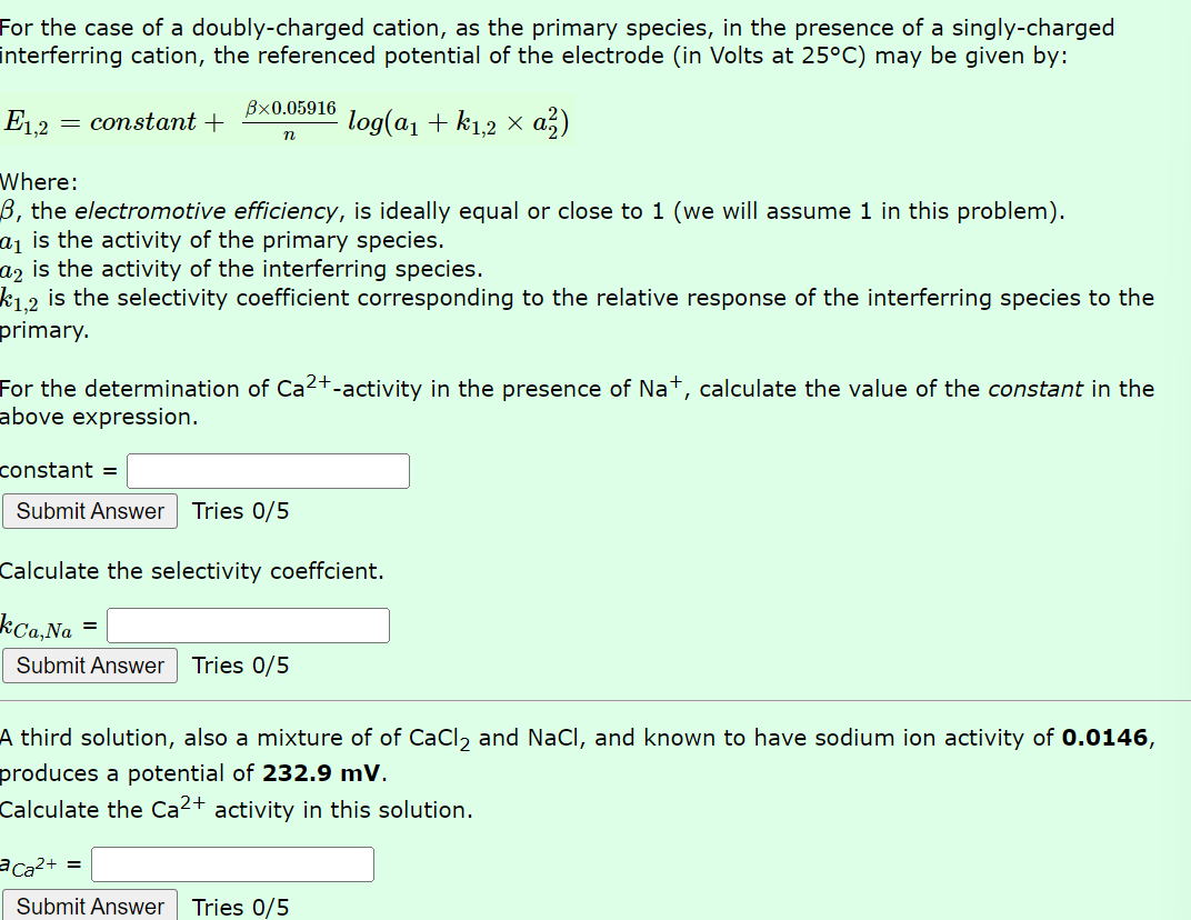 For the case of a doubly-charged cation, as the | Chegg.com