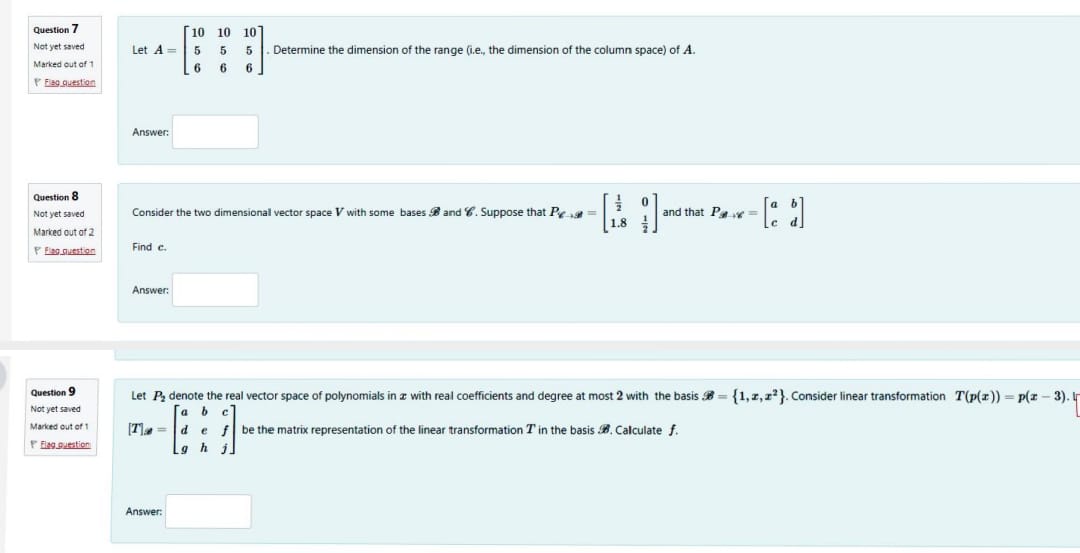 Solved Let A=⎣⎡105610561056⎦⎤. Determine the dimension of | Chegg.com
