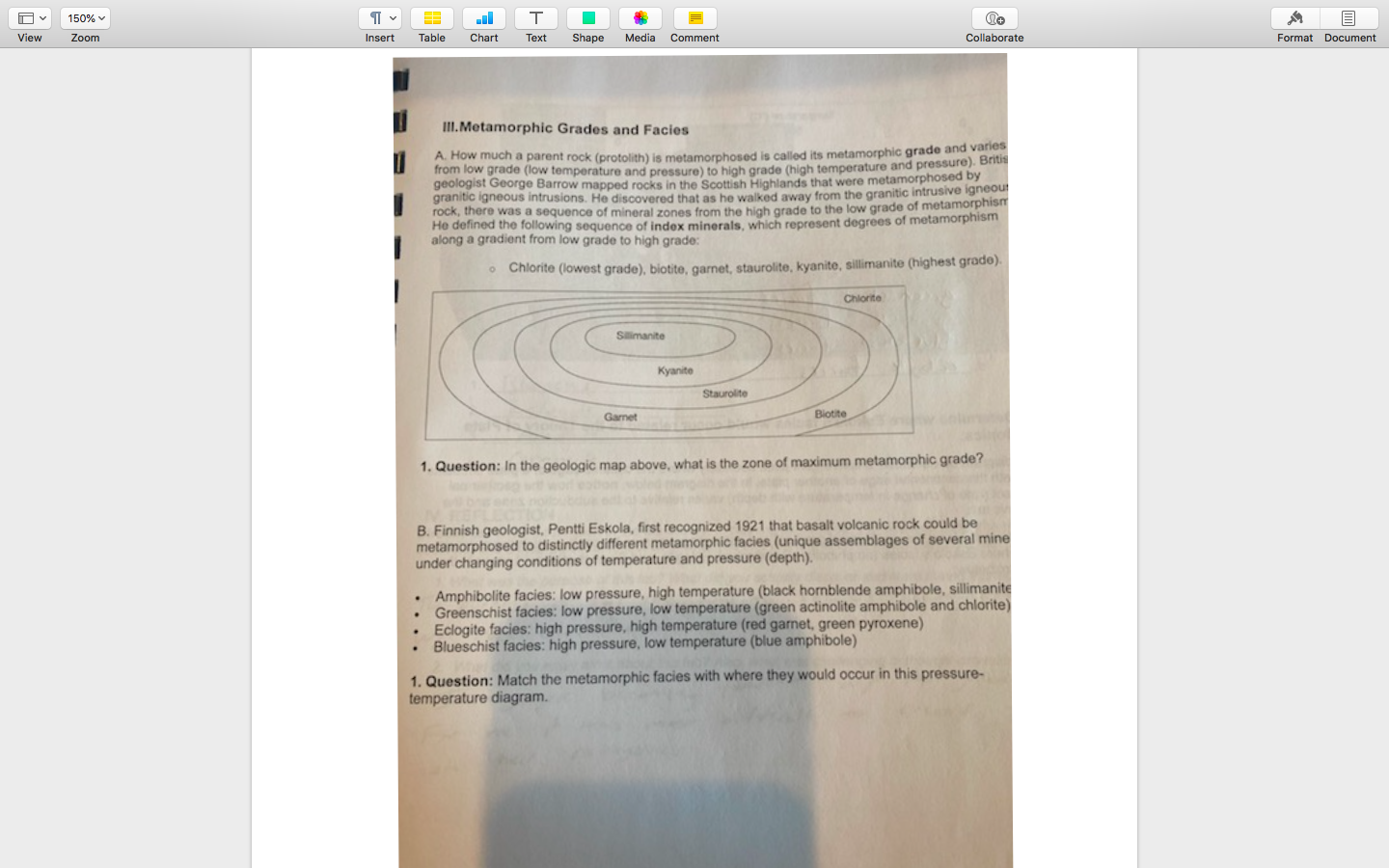 Solved Tv Tv 150% Zoom lo Collaborate View Insert Table | Chegg.com