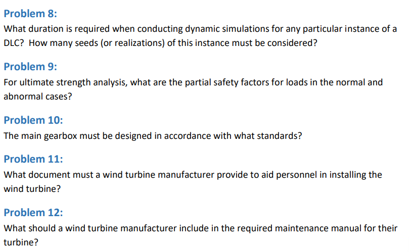 IEC 61400-1 Wind Turbine Classes In the table | Chegg.com