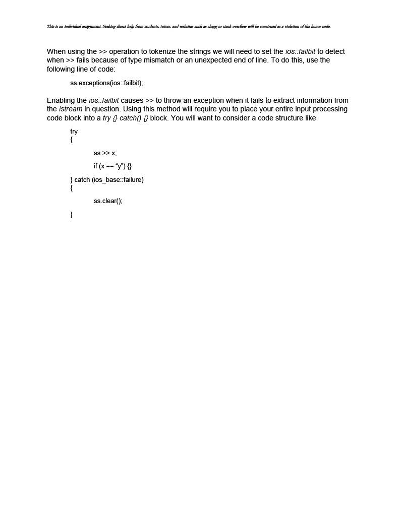 Solved Semester Project Part 0: A Tokenizer class Data | Chegg.com