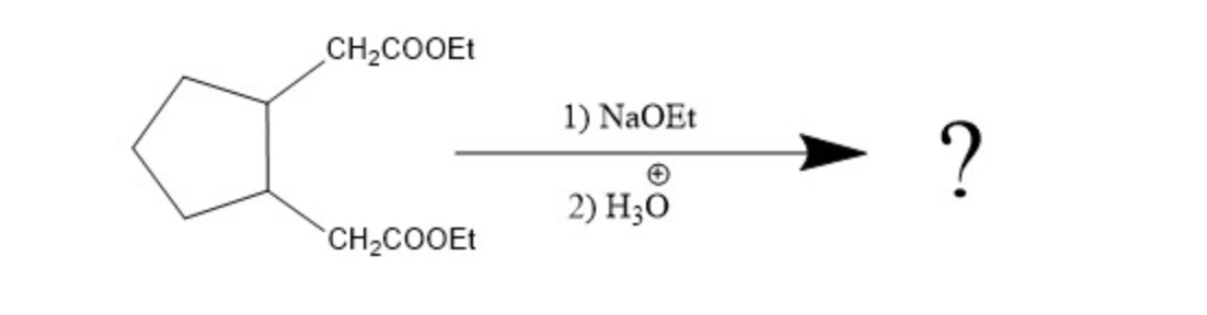 Solved CH2COOEt 1) NaOEt ? 2) H30 CH2COOE | Chegg.com