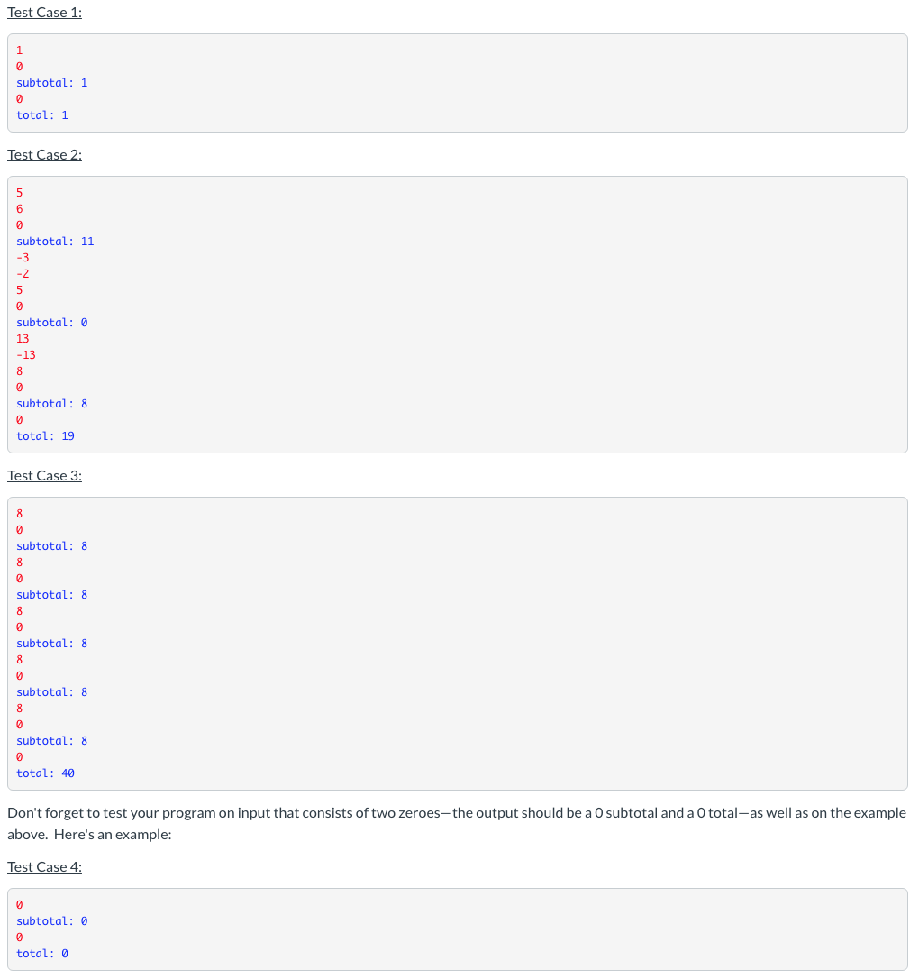Solved Adding Calculator Write and submit a program that | Chegg.com