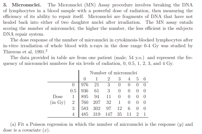 Solved 3. Micronuclei. The Micronuclei (MN) Assay procedure | Chegg.com