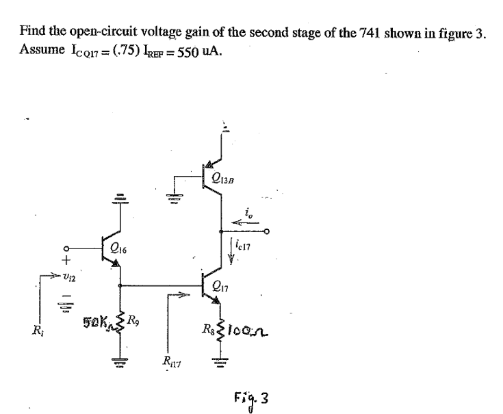 Solved Find the open-circuit voltage gain of the second | Chegg.com