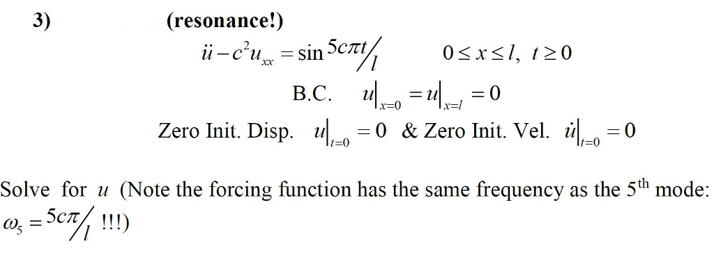 Solved Solve the following non-homogeneous wave equation | Chegg.com