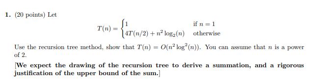 Solved Draw the recursive tree and justify for the upper | Chegg.com