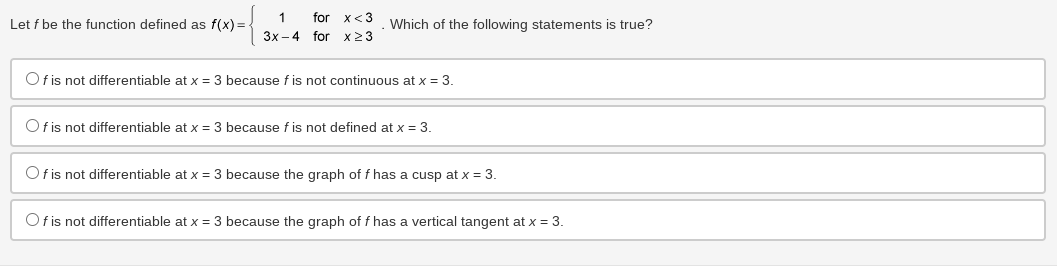 Solved Let f be the function defined as f(x)= 1 for X