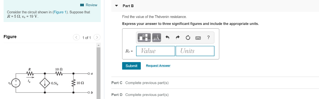 Solved Review Part B Consider the circuit shown in (Figure | Chegg.com