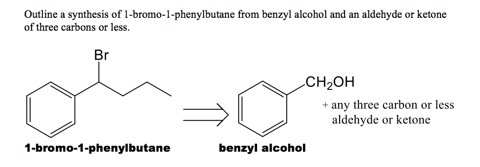 Solved Outline a synthesis of 1-bromo-1-phenylbutane from | Chegg.com