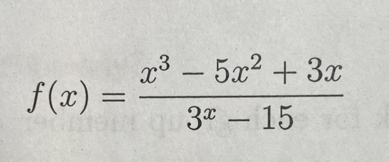 Solved f(x)=3x−15x3−5x2+3x | Chegg.com