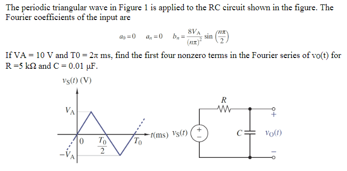 Solved ina The periodic triangular wave in Figure 1 is | Chegg.com