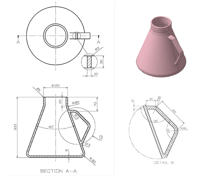 Solved SOLIDWORKS Based on the orthographic views of the | Chegg.com