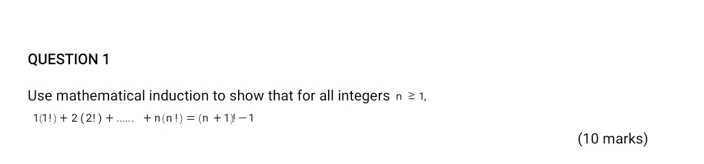 Solved Use mathematical induction to show that for all | Chegg.com