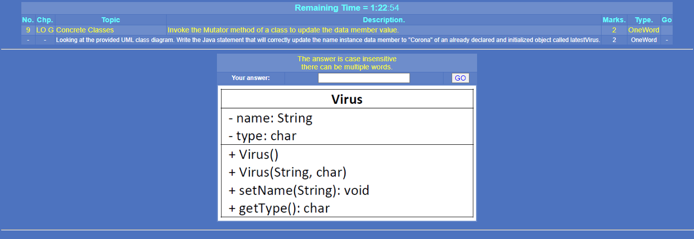 Solved public void setSurname(String p_surname) \{public | Chegg.com