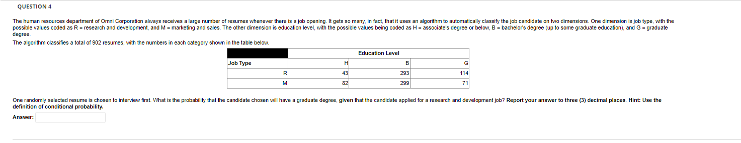 Solved legree. The algorithm classifies a total of 902 | Chegg.com