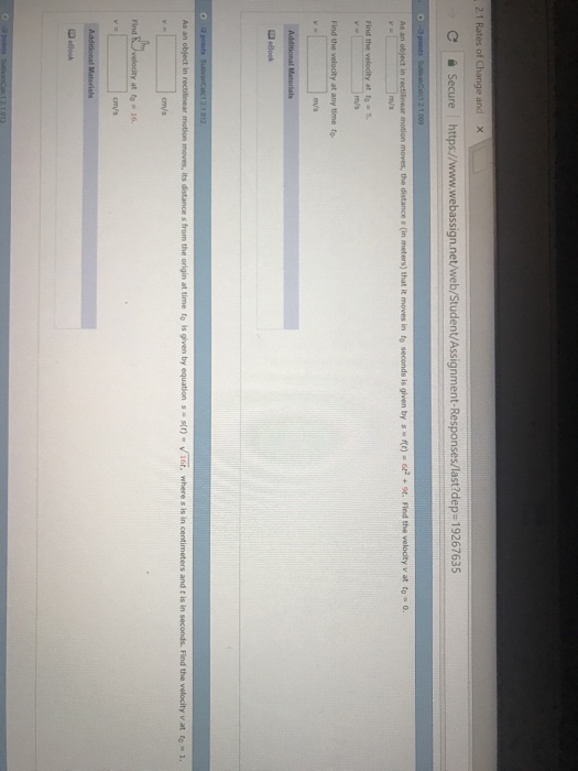 Solved As a certain object falls, its position s (in meters) | Chegg.com