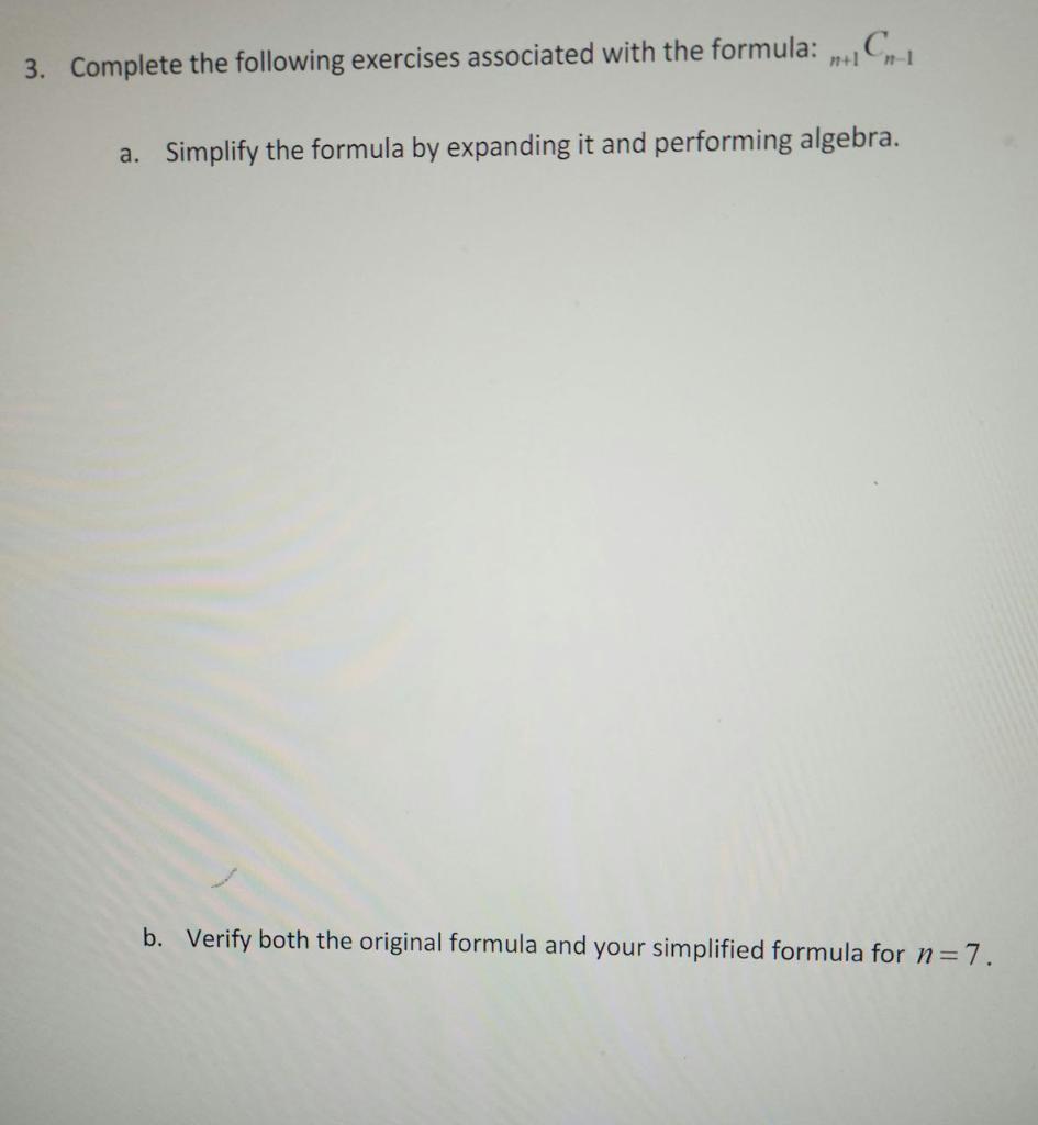 Solved 3. Complete the following exercises associated with | Chegg.com