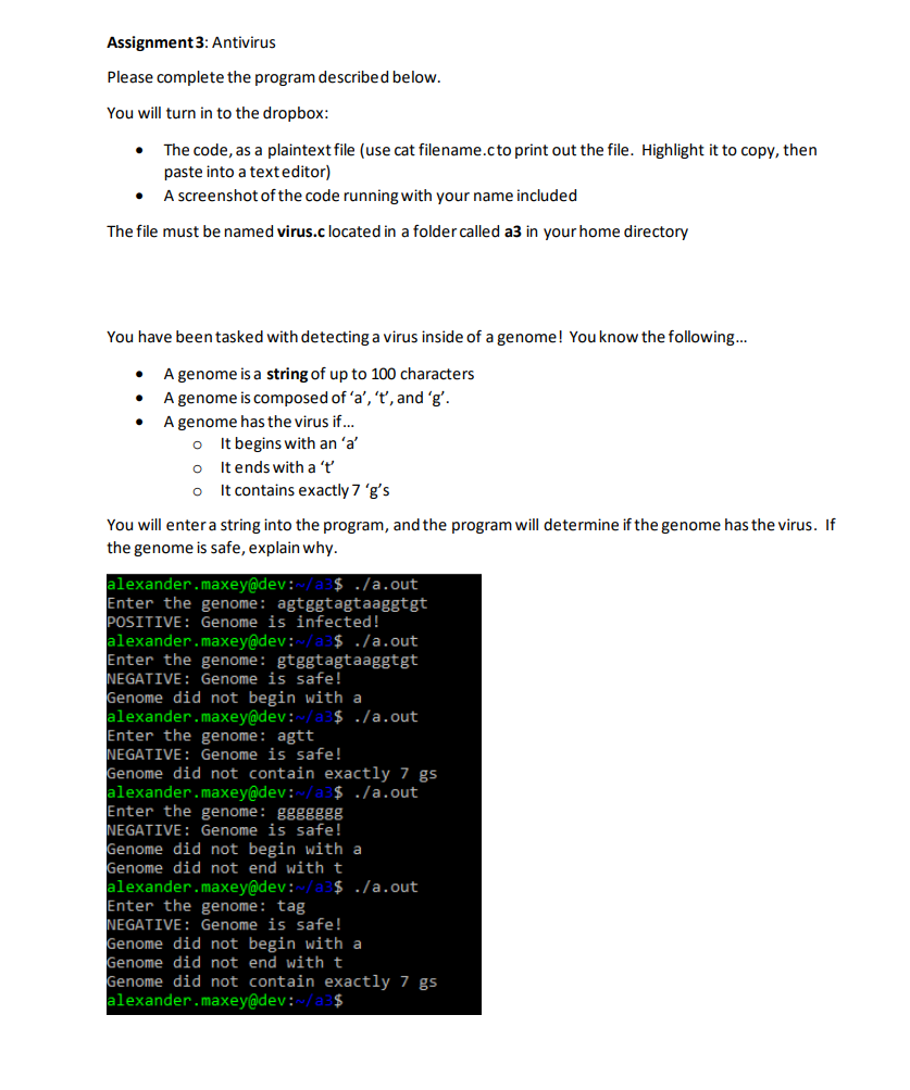 Solved Assignment 3: Antivirus Please complete the program | Chegg.com