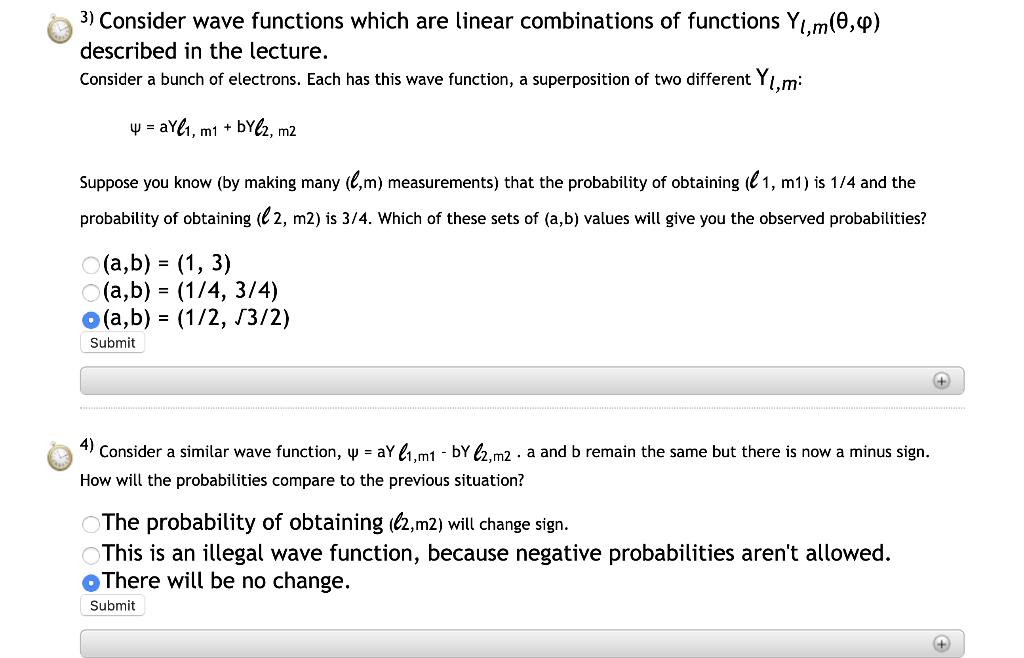 Solved 3) Consider wave functions which are linear | Chegg.com