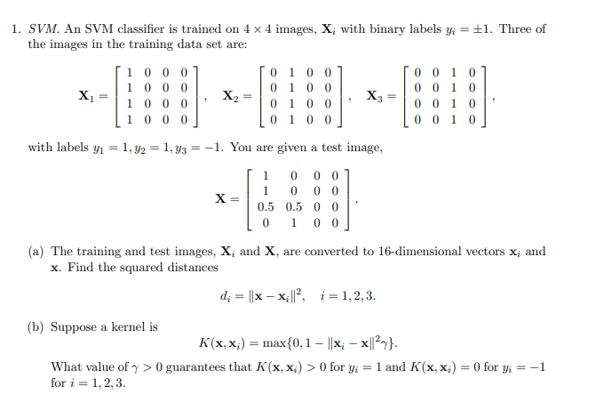 Solved Provide solution in mathematical terms not pythonSVM. | Chegg.com