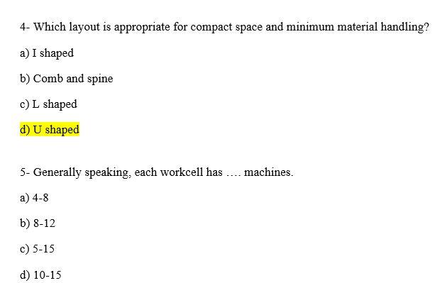 Solved 4- Which layout is appropriate for compact space and | Chegg.com
