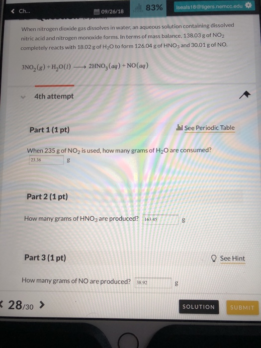 Solved 83% Iseals18@tigers.nemcc.edu | Chegg.com