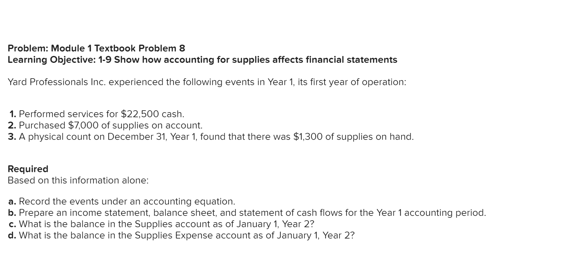 Solved Problem: Module 1 Textbook Problem 8 Learning | Chegg.com