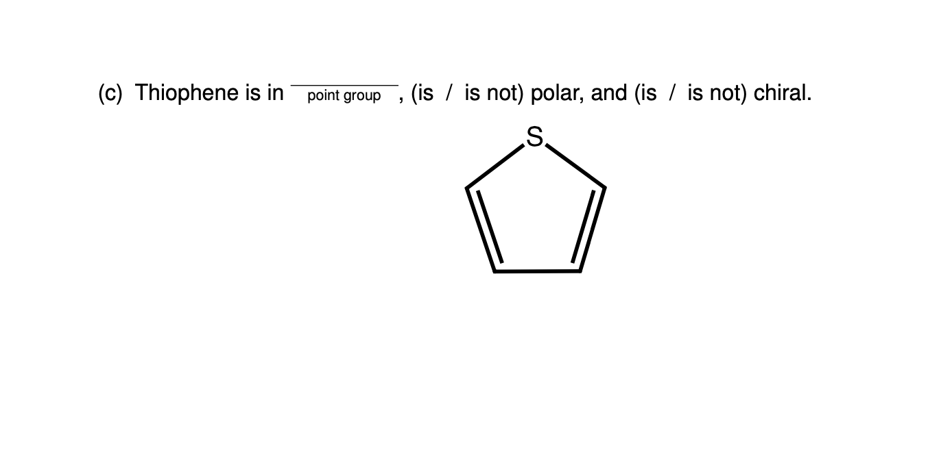 Solved 8. Point Groups & Properties (15 pts.) Using the flow | Chegg.com