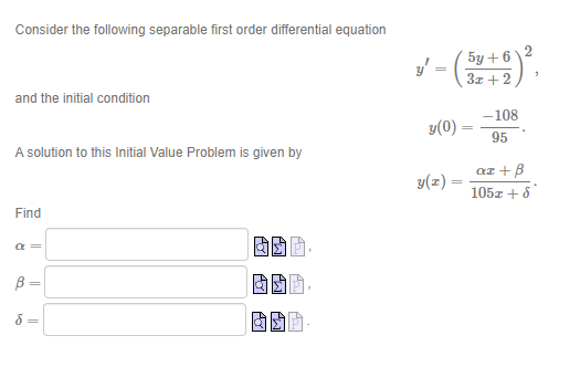 Solved Consider the following separable first order | Chegg.com