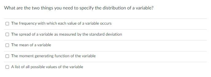 Solved What are the two things you need to specify the | Chegg.com