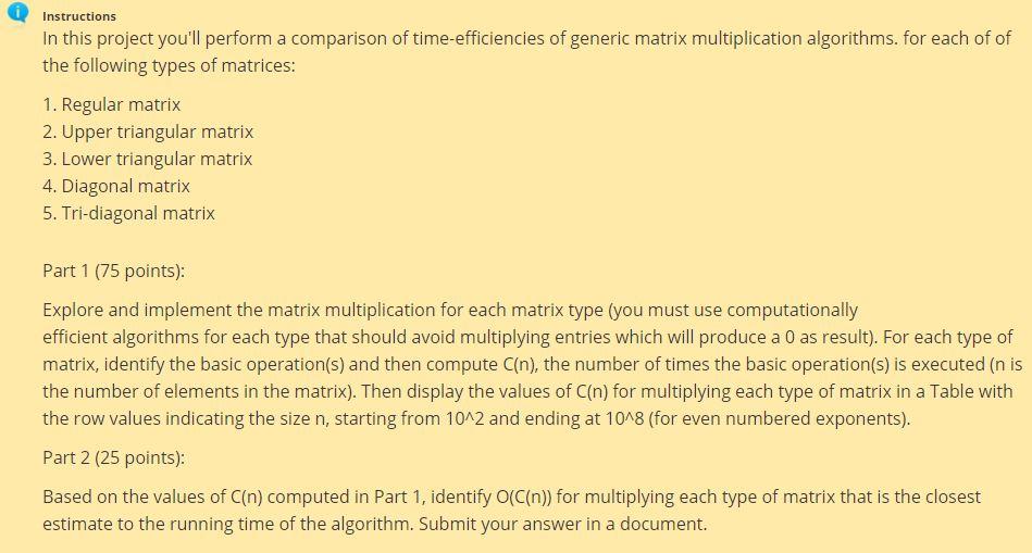 Solved Instructions In this project you'll perform a | Chegg.com
