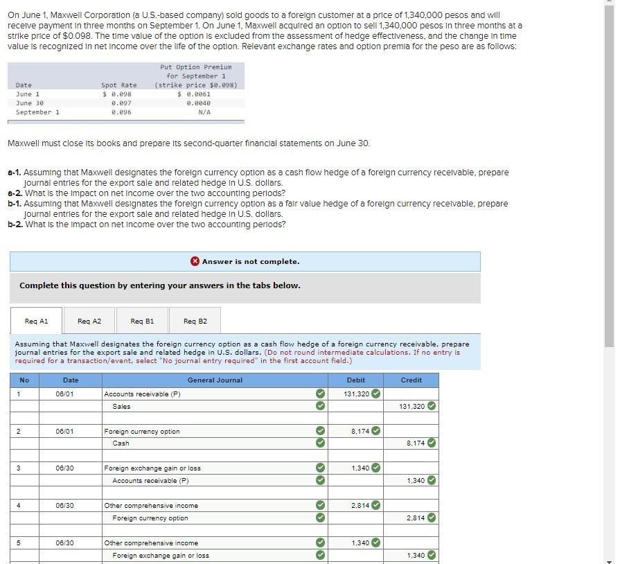 Solved On June 1, Maxwell Corporation (a U.S.-based company) | Chegg.com