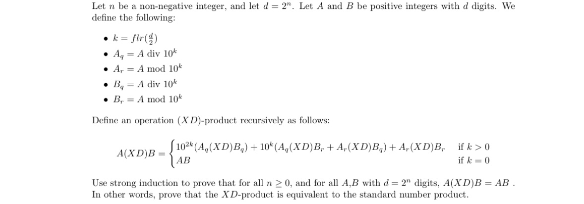 Solved Let n be a non-negative integer, and let d=2n. Let A | Chegg.com Solved Let n be a non-negative integer, and let d=2n. Let A | Chegg.com