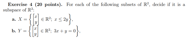Solved Exercise 4(20 points ). For each of the following | Chegg.com
