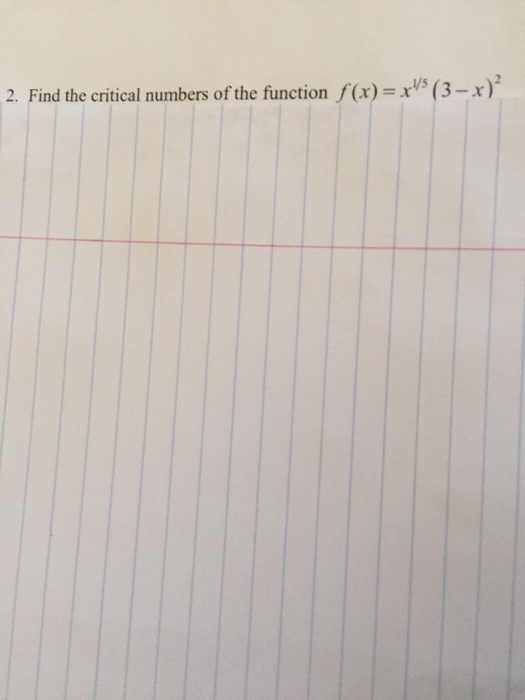 Solved 2. Find the critical numbers ofthe function | Chegg.com